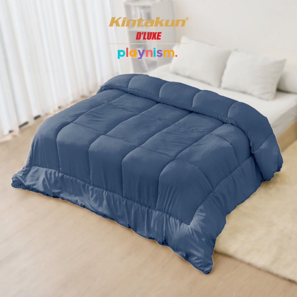 Jual Kintakun Selimut Tebal / Bed Cover Only Double 180 King Dark Blue ...