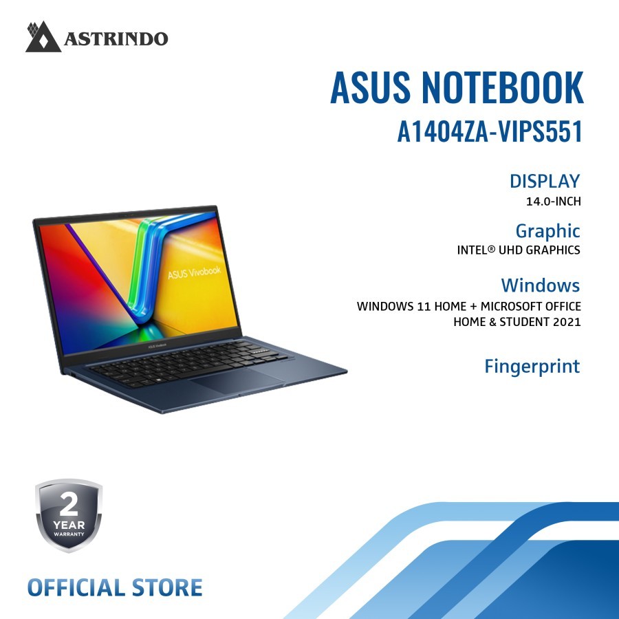 Jual Asus Vivobook 14 A1404ZA Intel i5-1235U 14" FHD VIPS 8GB 512GB OHS ...