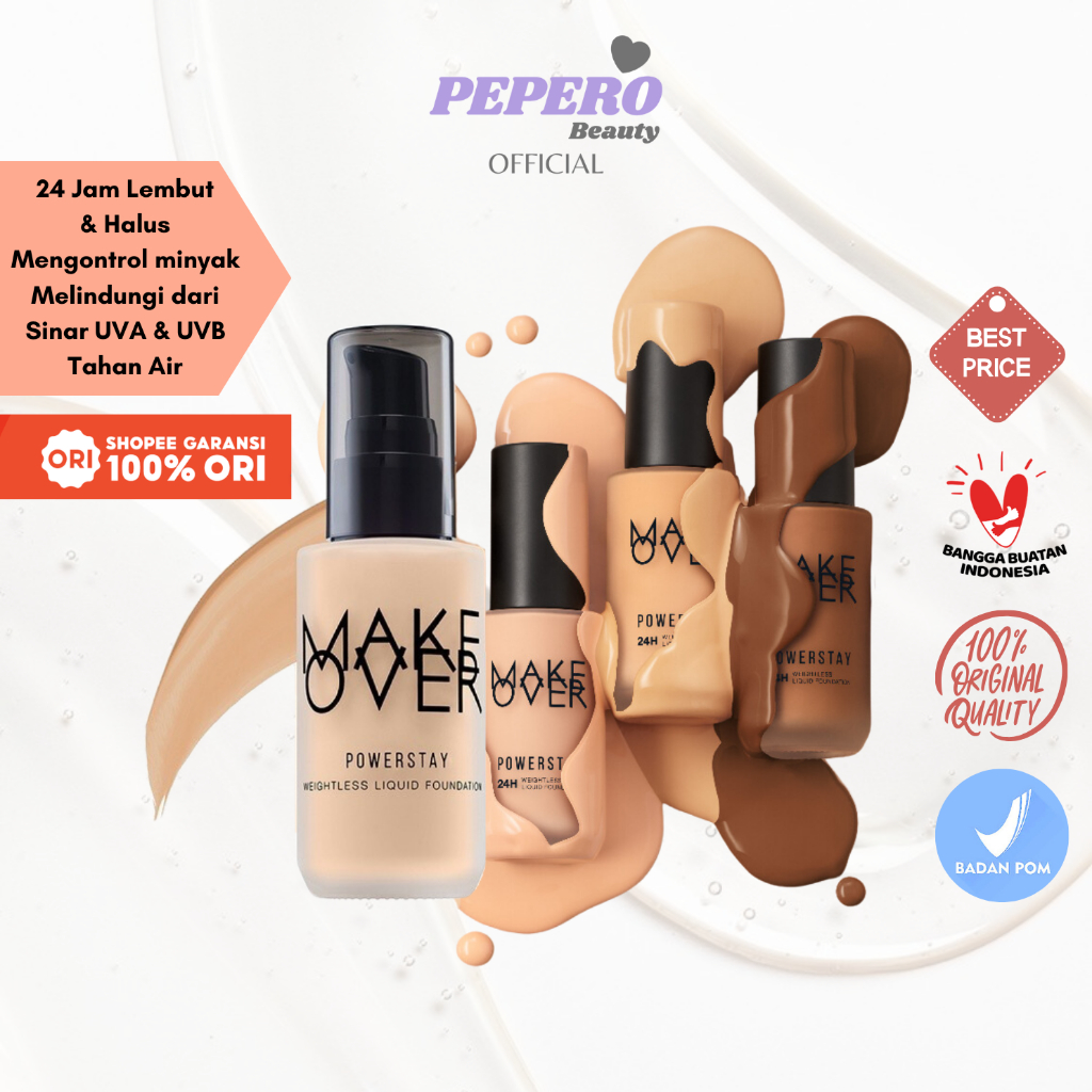 Jual MAKE OVER Powerstay Weightless Liquid Foundation 33ml - Matte ...