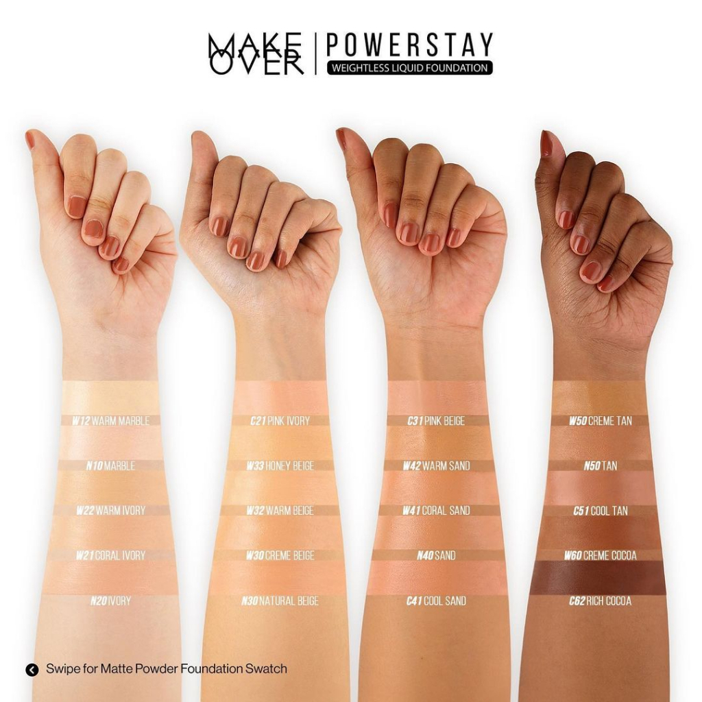 Jual MAKE OVER Powerstay Weightless Liquid Foundation 33ml - Matte ...