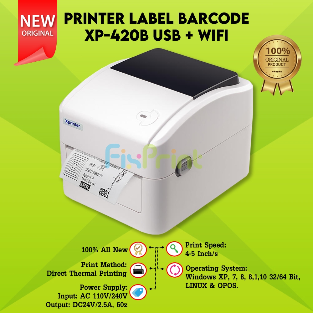 Jual XPRINTER XP-420B 420B XP-D4601 XPD4601 USB Thermal Printer Barcode ...