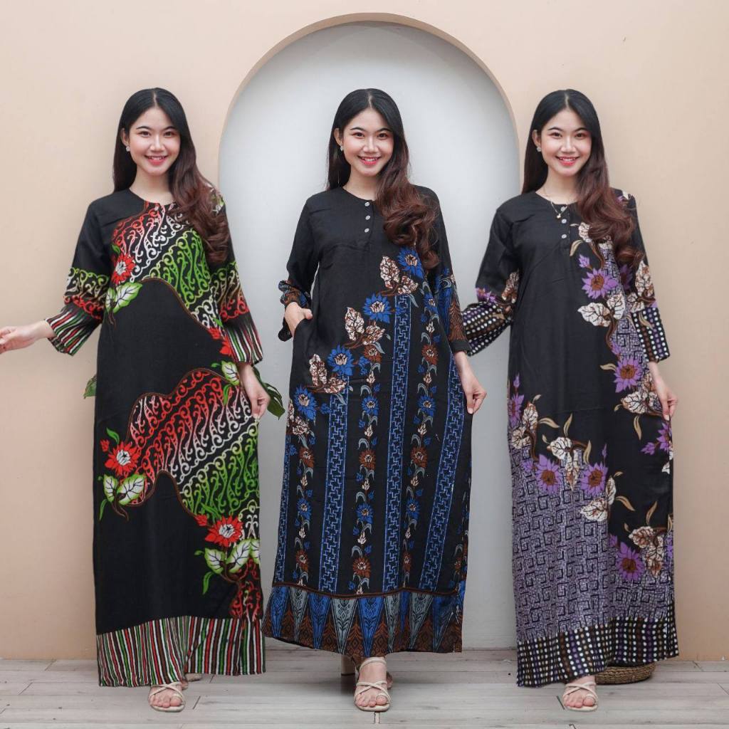Jual Longdress Batik MIKHAYLA daster santai busui Daster cantik daster ...