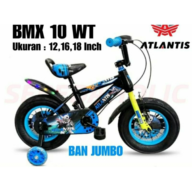 Jual Sepeda anak laki BMX ATLANTIS 10 WT ban jumbo 3.0 | Shopee Indonesia