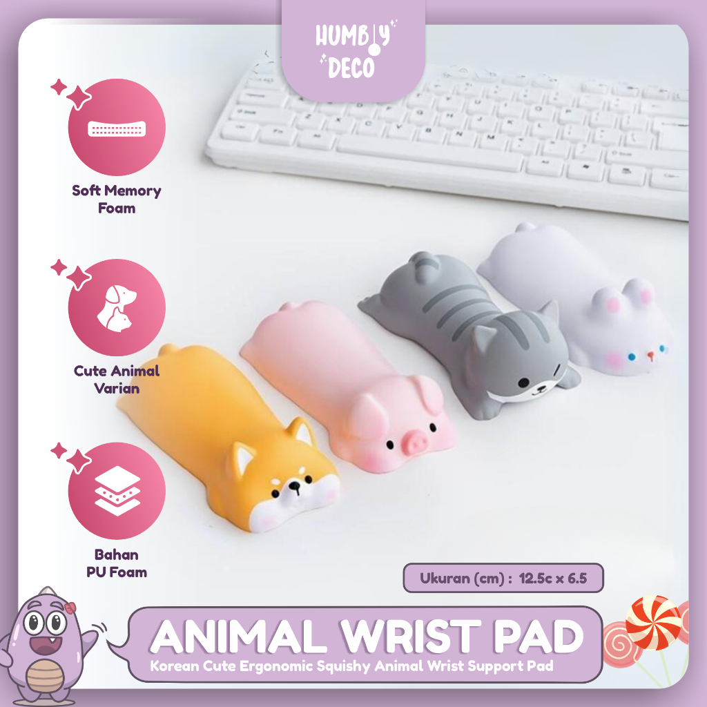 Jual Humbly Deco - Bantalan Tangan Karakter Lucu Aesthetic Cute ...