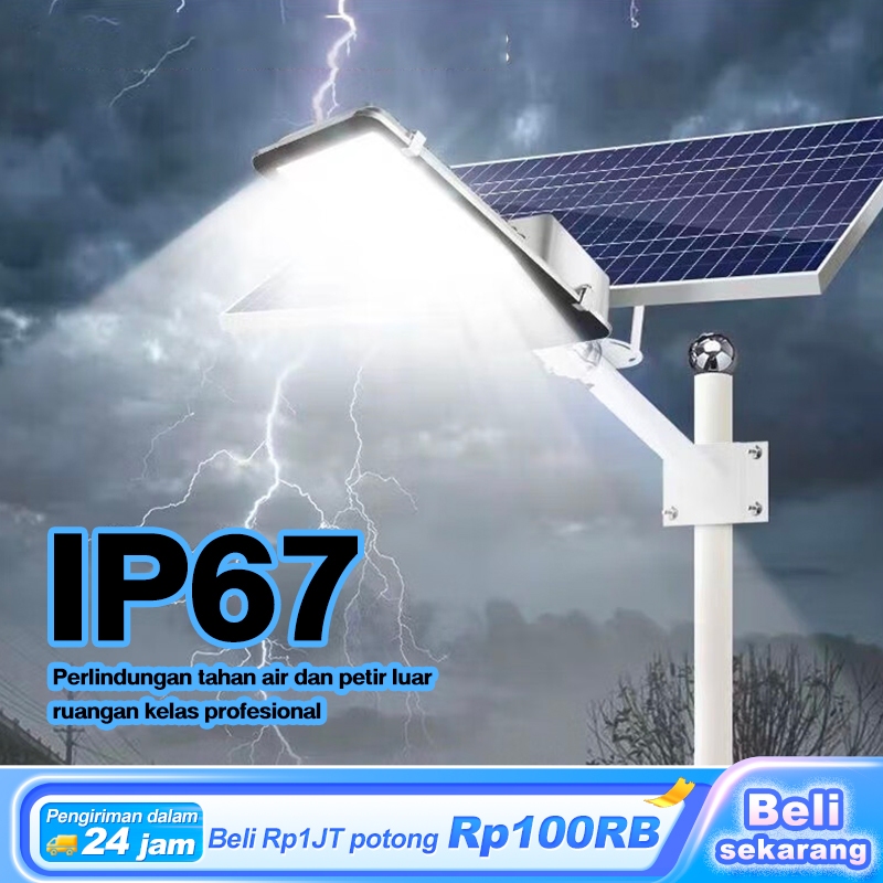 Jual 【Beli 1 gratis 1】 lampu tenaga surya luar ruangan tahan air 1500W lampu jalan tenaga ...