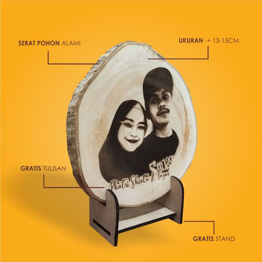 Jual Kado Wisuda Ukiran Wajah Kayu Custom / Custom Wood Engrave Cocok ...