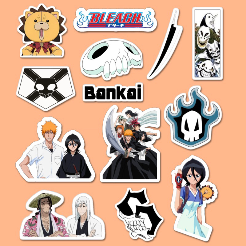Jual Sticker Anime Bleach kurosaki ichigo rukia urushihara kon orihime ...