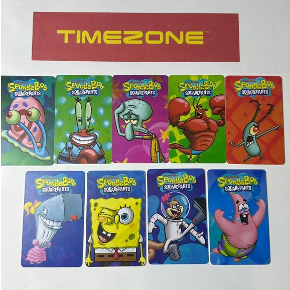 Jual Kartu Timezone Spongebob Squarepants Original Full set 9 kartu ...