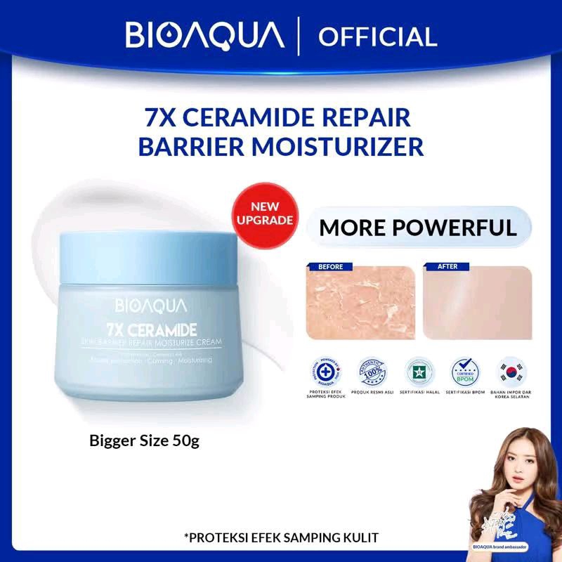 Jual BIOAQUA 7X CERAMIDE SKIN REPAIR MOISTURIZER CREAM 50Gr | FACIAL ...