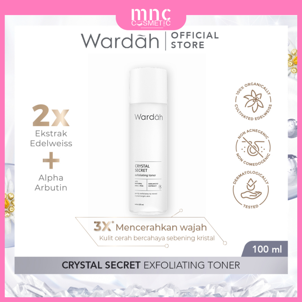 Jual WARDAH CRYSTAL SECRET EXFOLIATING TONER WITH NATURAL AHA + PHA 100 ...
