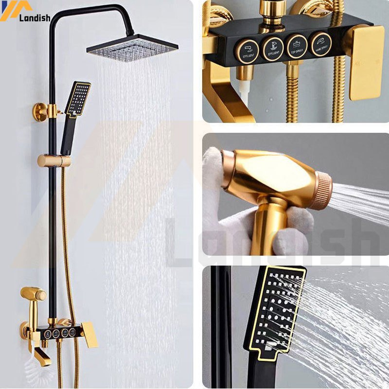 Jual Shower Kamar Mandi Full Set Tembaga 4 Dalam 1 Shower Set Panas ...