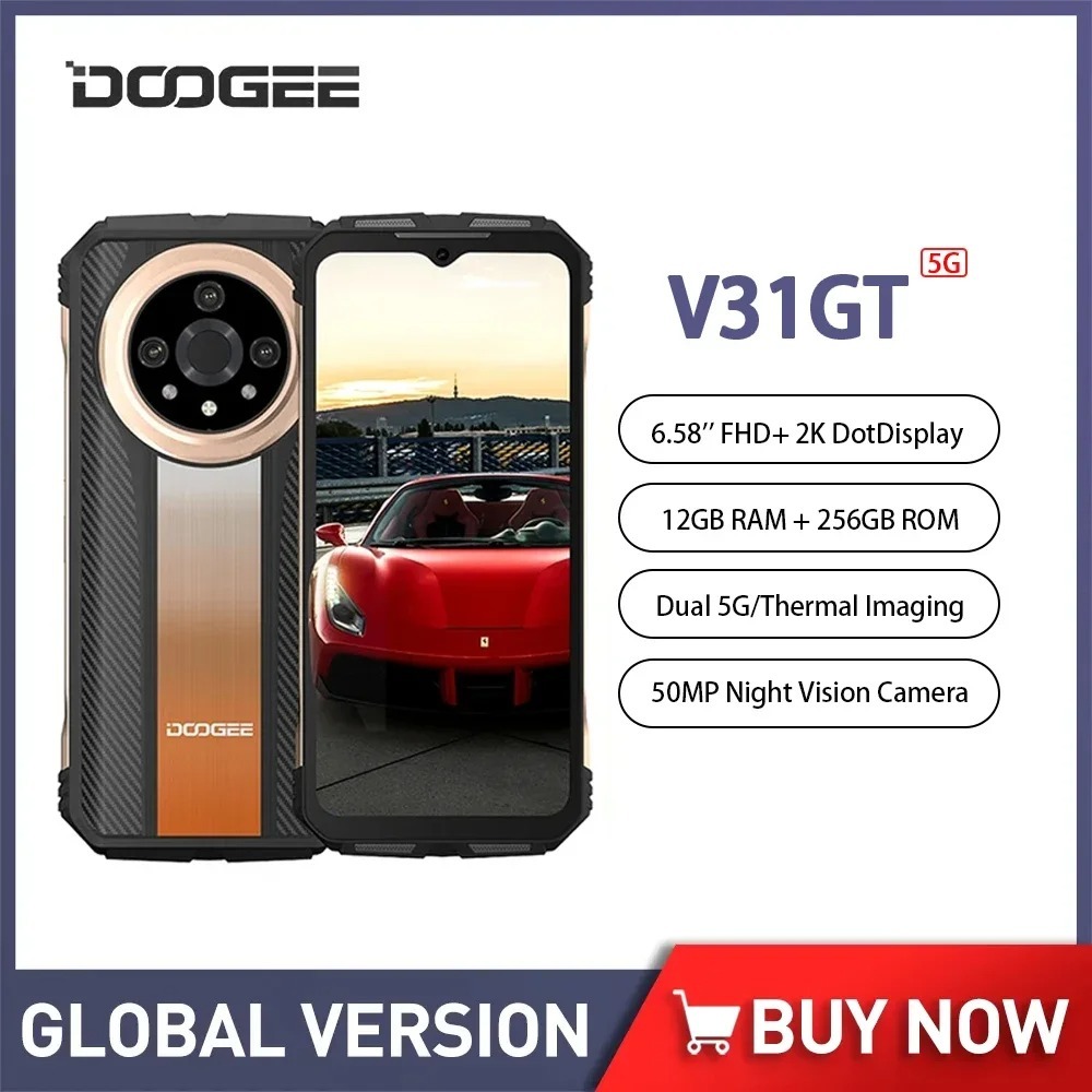 Jual DOOGEE V31GT 5G Rugged Smartphone Android 13 Thermal Imaging Octa ...