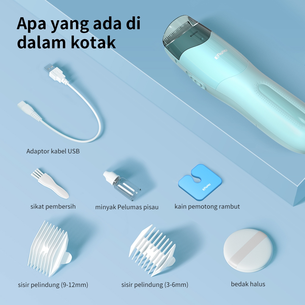 Jual ENSSU Alat Pemotong Rambut Elektrik Hair Clipper Baby Dengan ...