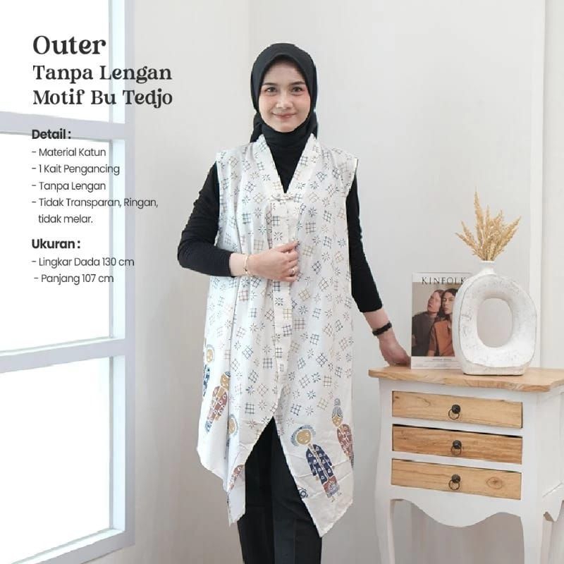 Jual Outer Vest Batik Motif Bu Tedjo - Sekar Ayu Batik | Shopee Indonesia
