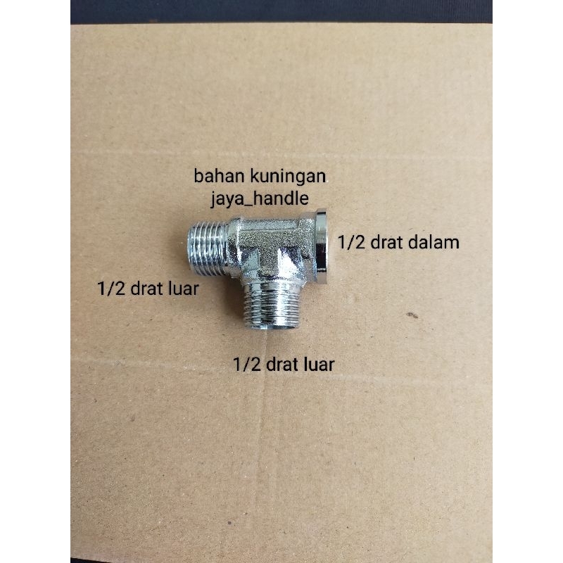 Jual Nepel Tee / Tee kuningan 1/2 x 1/2 drat luar dalam | Shopee Indonesia