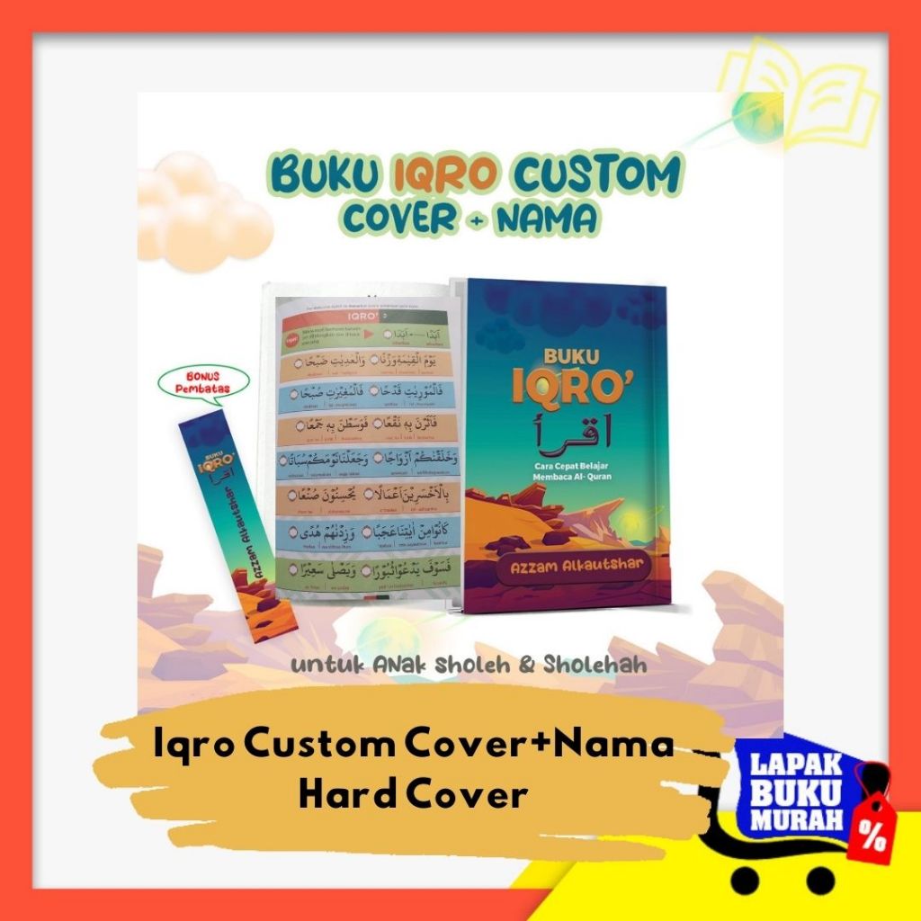 Jual Buku Iqro Custom Cover + Nama Dan Bisa Pakai Foto Untuk Anak ...