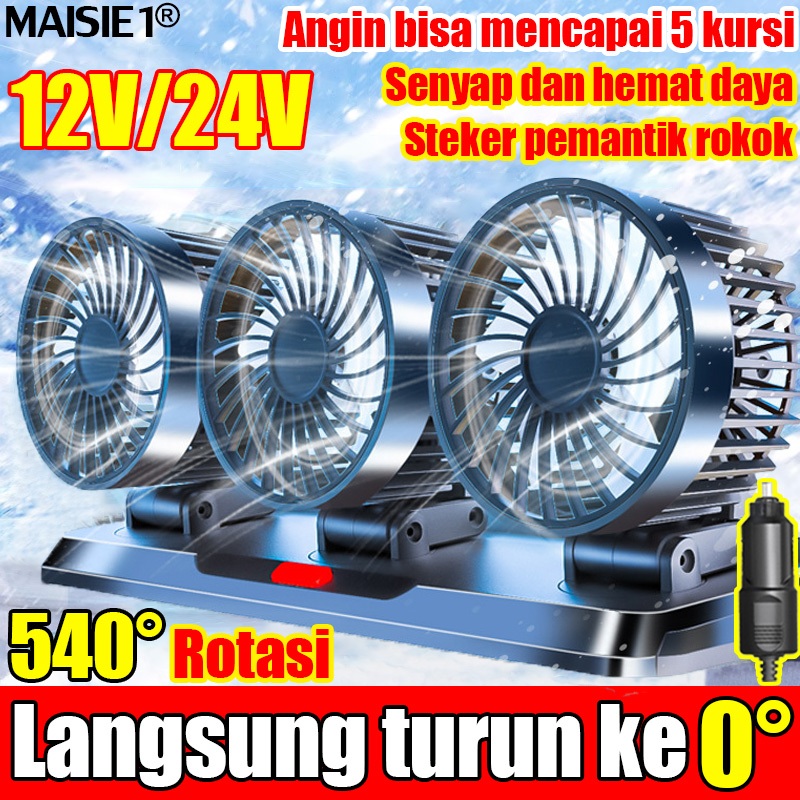 Jual ZIZHU Kipas Angin Mobil 12v/24v 3 kepala kipas Rotasi 540° Lebih ...
