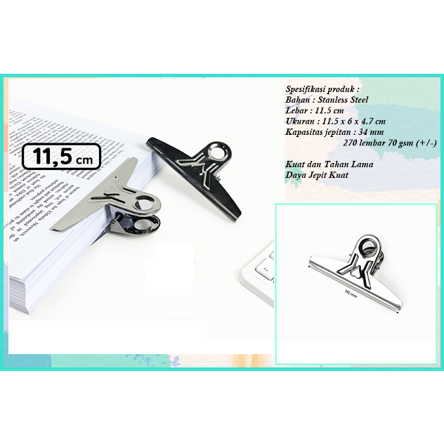 Jual Penjepit Kertas Bulldog Clip Klip Kertas Binder Clip Jepitan Kain ...