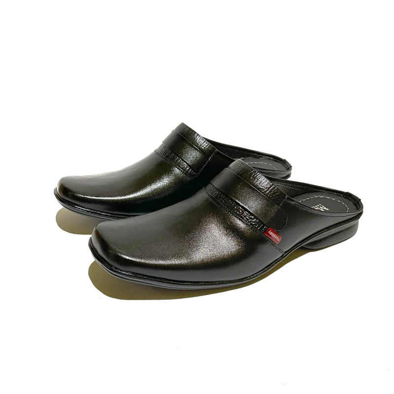 Jual Maxsbay Shoes - Sepatu Slop Kulit Hitam Pria Wl.73 | Shopee Indonesia