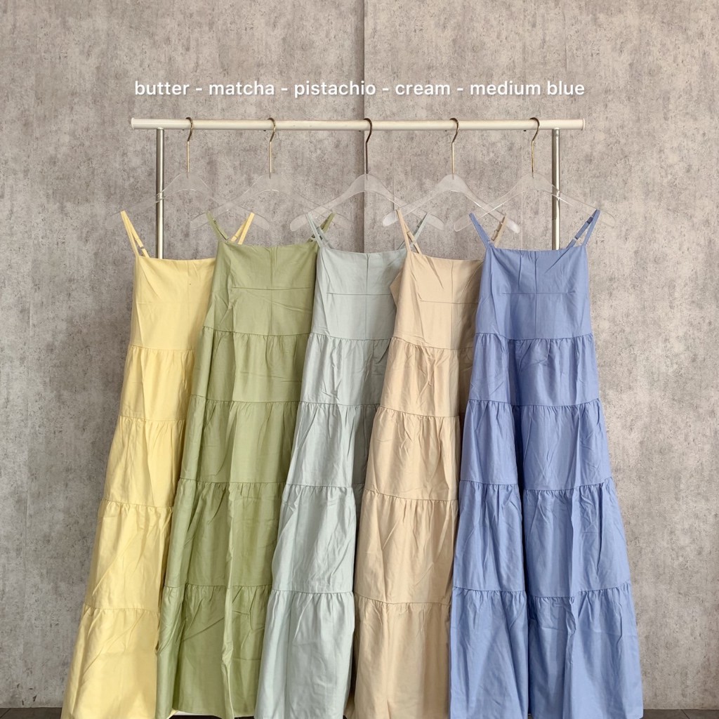 Jual Premium Jo Sleeveless Dress TH 708 / 948 COTTON Gaun Panjang Tanpa ...