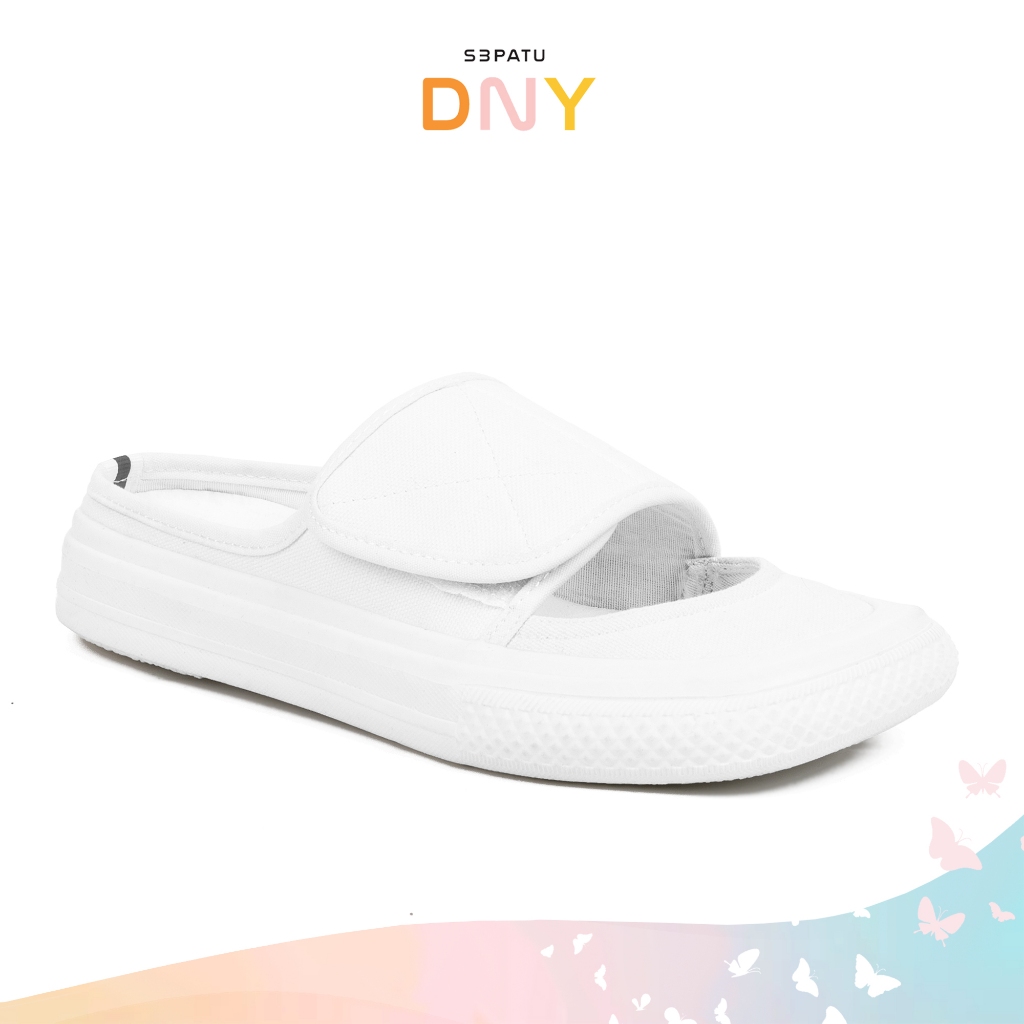 Jual Sepatu DNY Sandal Casual Strip Wanita Sendal Selop Cewek Sepatu ...