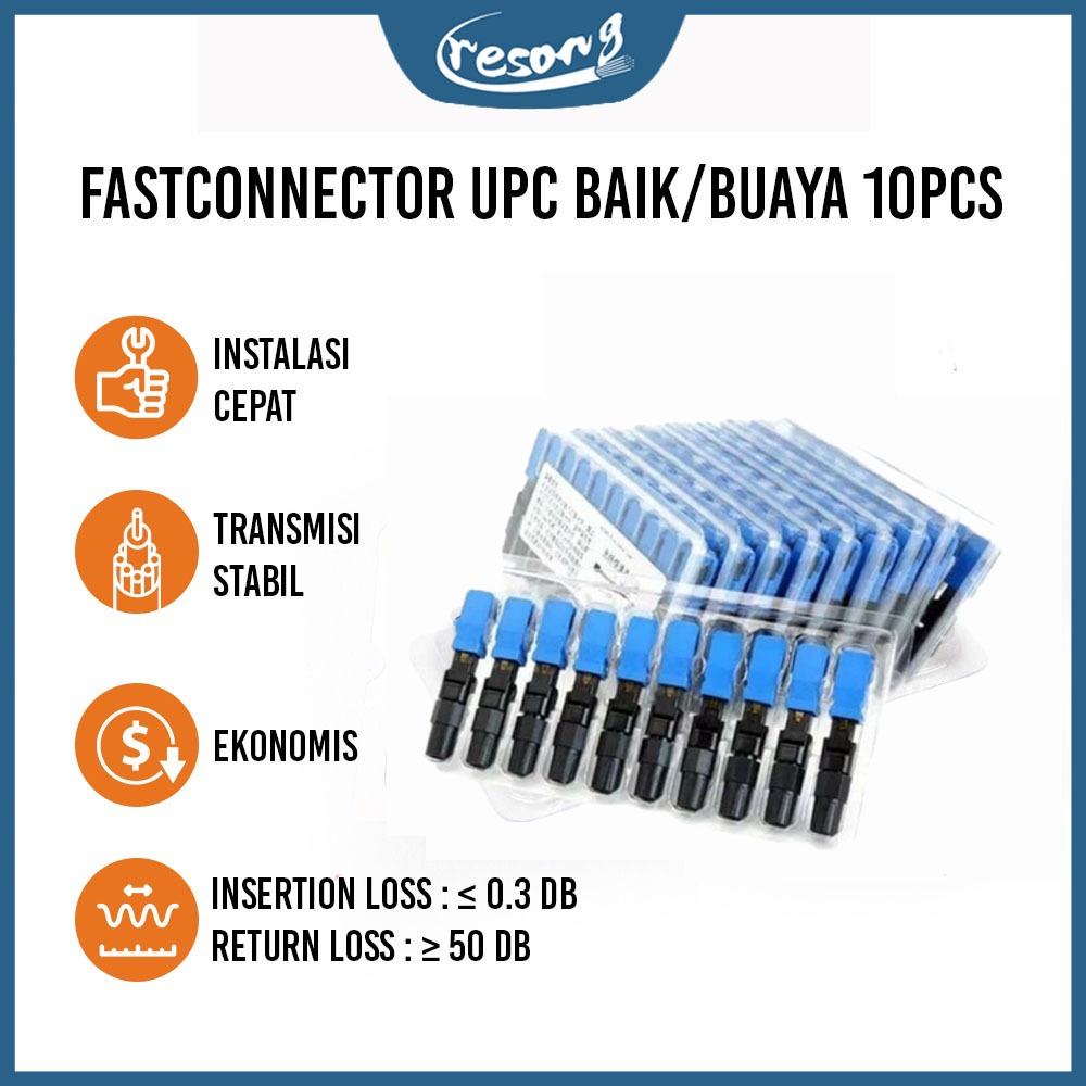Jual Fastconnector Buka UPC 1Pack ISI 10Pcs SC UPC Fiber Optik FTTH ...