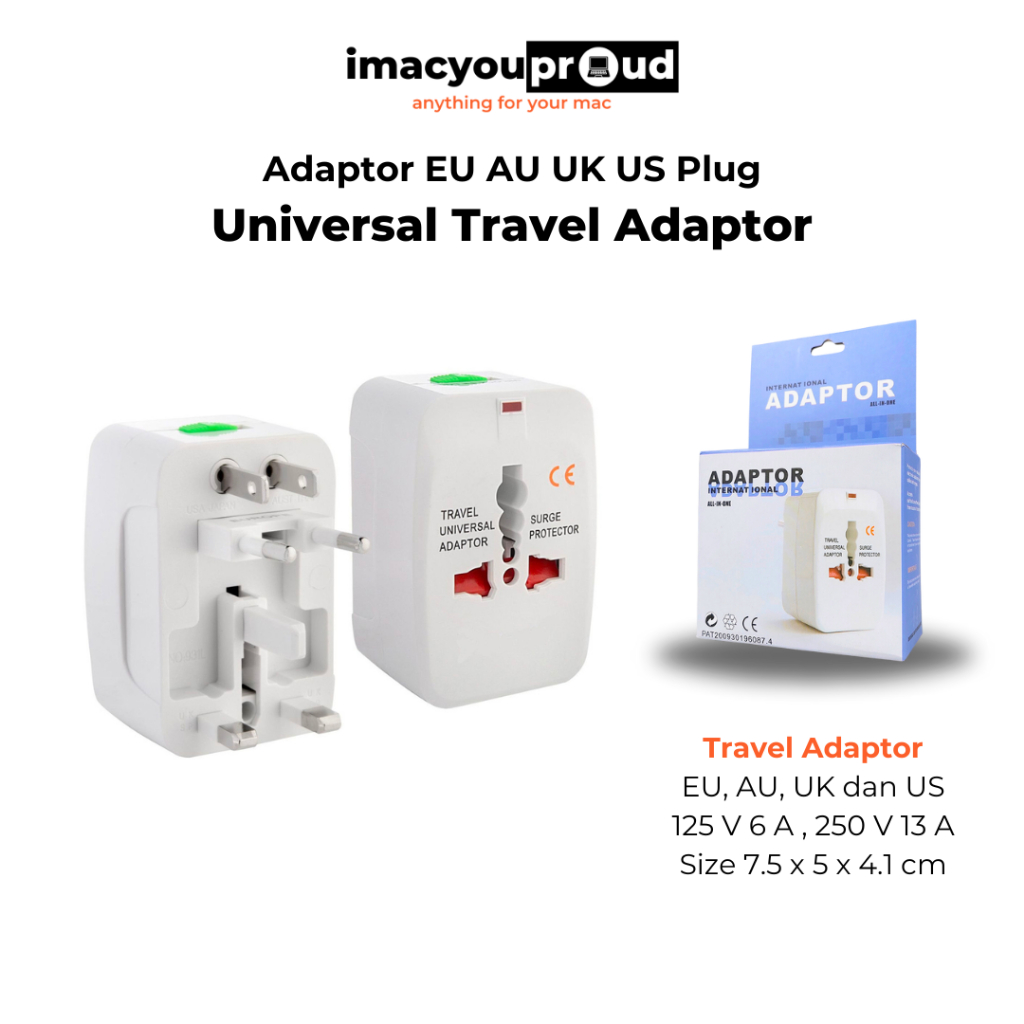 Jual Universal Travel Adaptor Konverter Colokan Steker Listrik Internasional EU AU UK US Plug ...