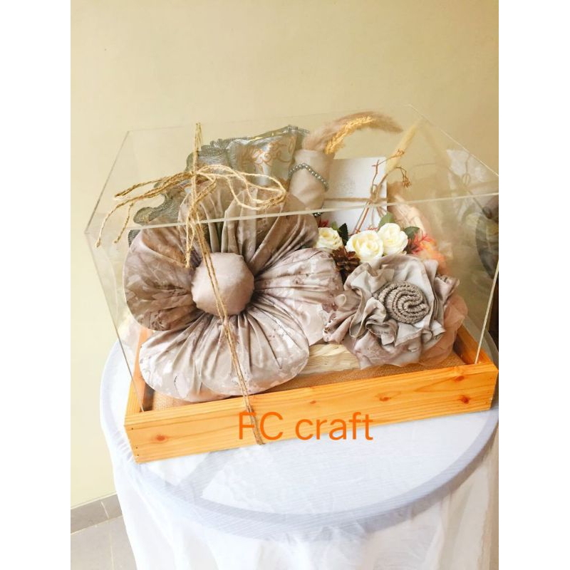 Jual kotak hantaran kayu 1set isi 4 dan satuan box seserahan 30x30 ...