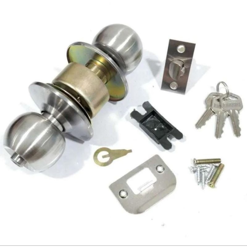 Jual Kunci / Handle Handel Pintu Bulat Kamar Mandi Toilet WC Gagang ...