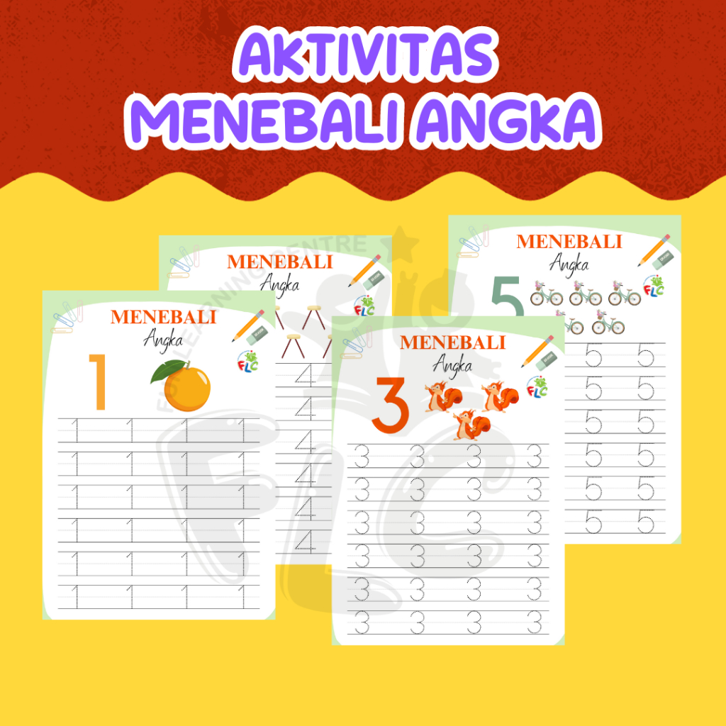 Jual Aktivitas Edukasi Menebali Angka Anak PAUD TK | Shopee Indonesia