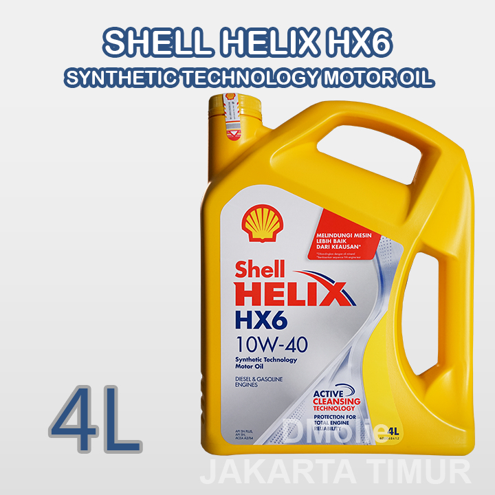 Jual Shell Helix HX6 10W-40 4L 100% Original | Shopee Indonesia