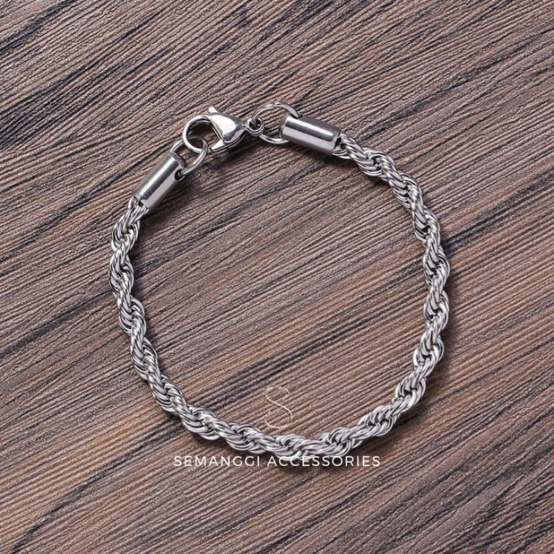 Jual GELANG RANTAI TITANIUM MODEL TAMBANG TITANIUM/GELANG PRIA ANTI ...