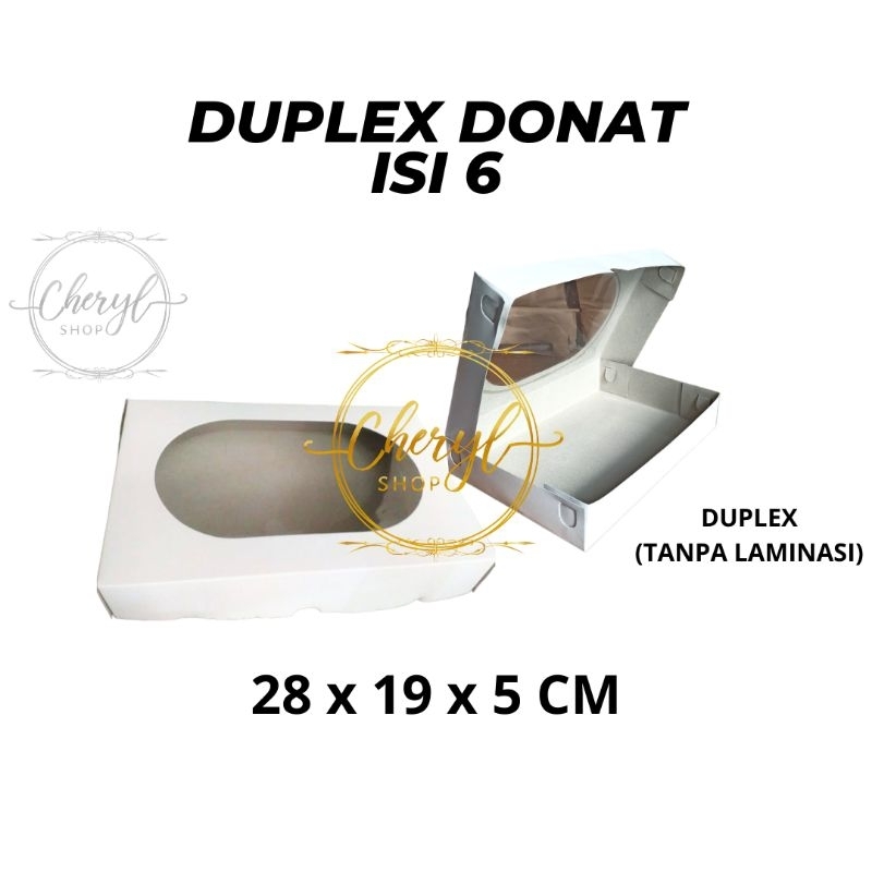 Jual (10 PCS) DOS / DUS DUPLEX PUTIH DONAT D6 PUTIH POLOS ISI 6 ...