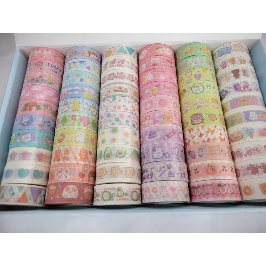 Jual ISOLASI GAMBAR LUCU SELOTIP KERTAS WASHI TAPE SELOTIP DEKOR ...