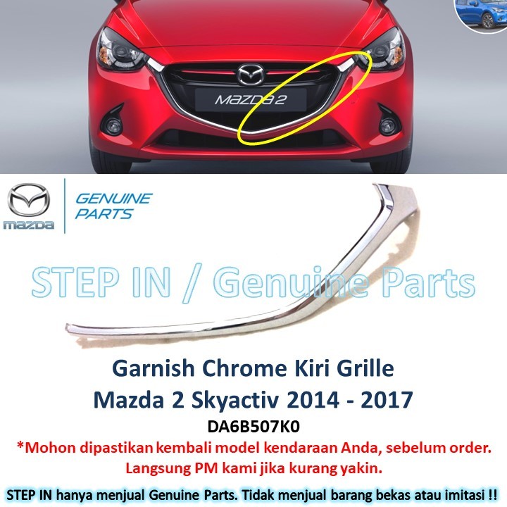 Jual Garnish Lis Chrome KIRI Vernekel grill grille radiator Mazda 2 ...