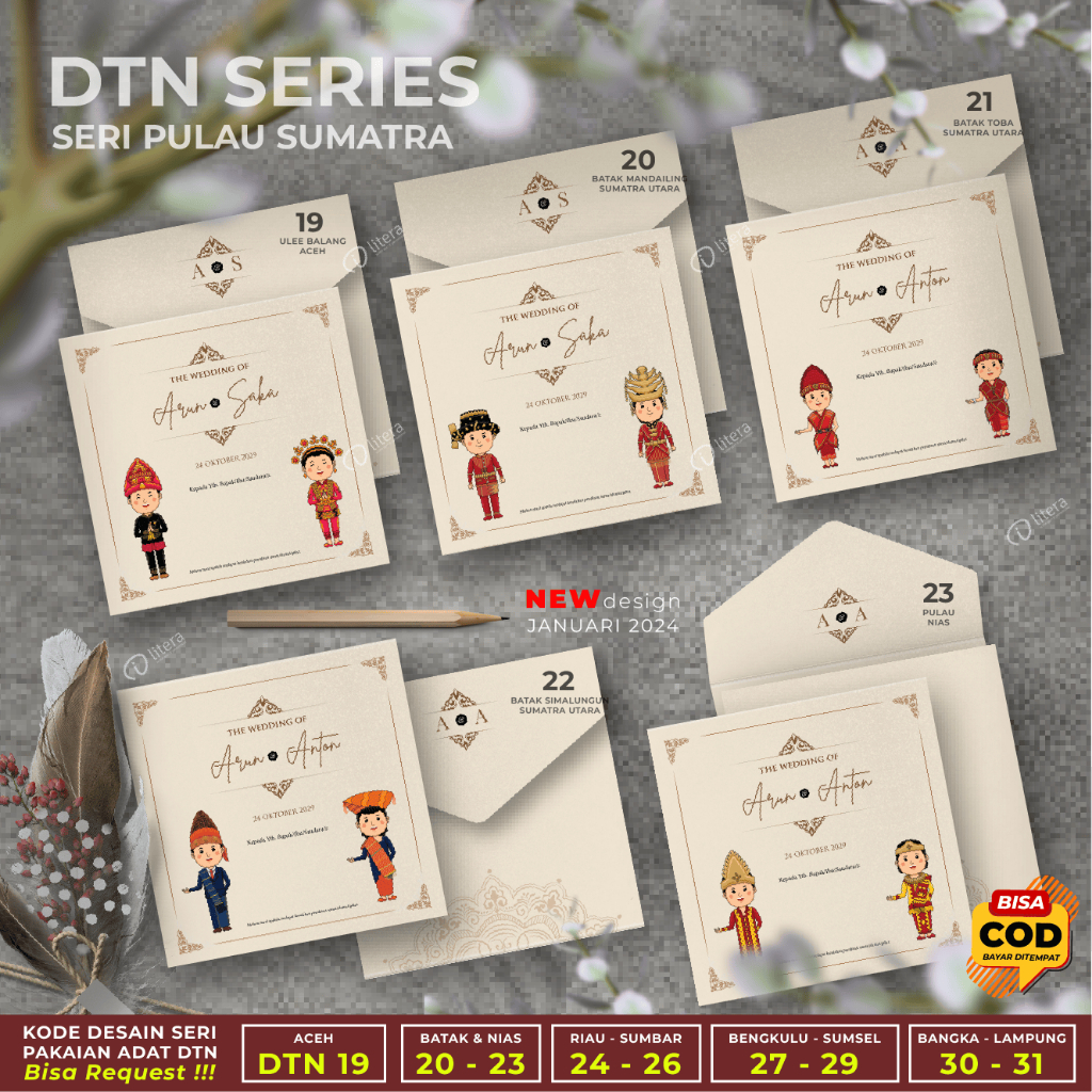 Jual Undangan Nikah Pernikahan tema adat Sumatra Aceh Batak Nias ...