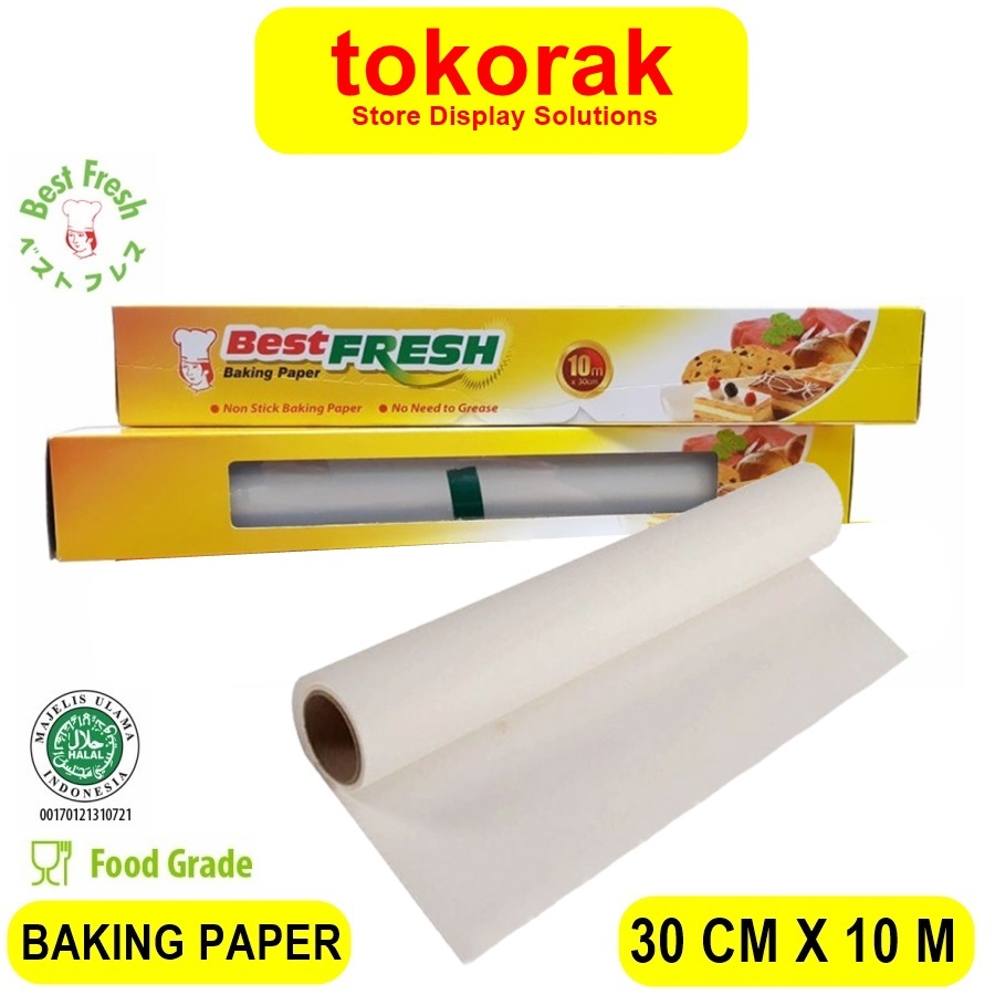 Jual BEST FRESH BAKING PAPER 30 CM X 10 M BESTFRESH KERTAS ROTI 30CM X ...