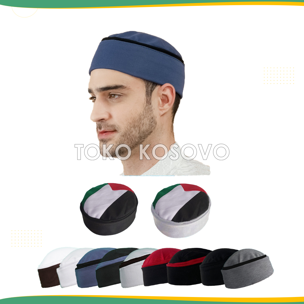 Jual Peci Lipat Khas MESIR Premium Kopiah HABASYA Palestina Pria Biru ...