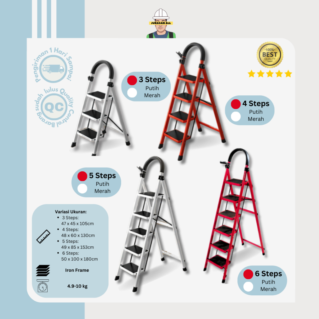 Jual TANGGA LIPAT/TANGGA PORTABLE/TANGGA BESI/TANGGA LIPAT ALUMUNIUM ...