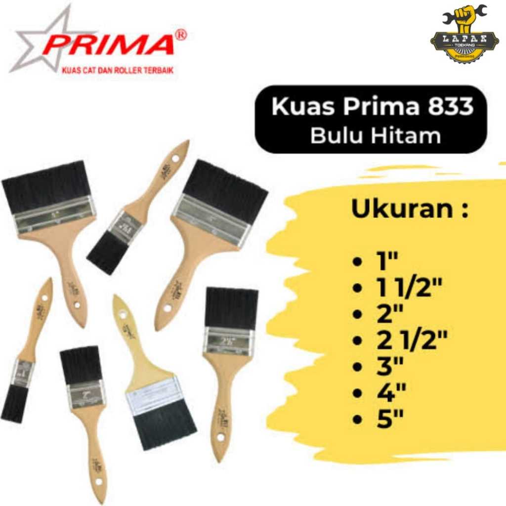 Jual Kuas Cat Prima Ace 833 Bulu Hitam Premium 1" 1.5" 2" 2.5" 3" 4" 5 ...
