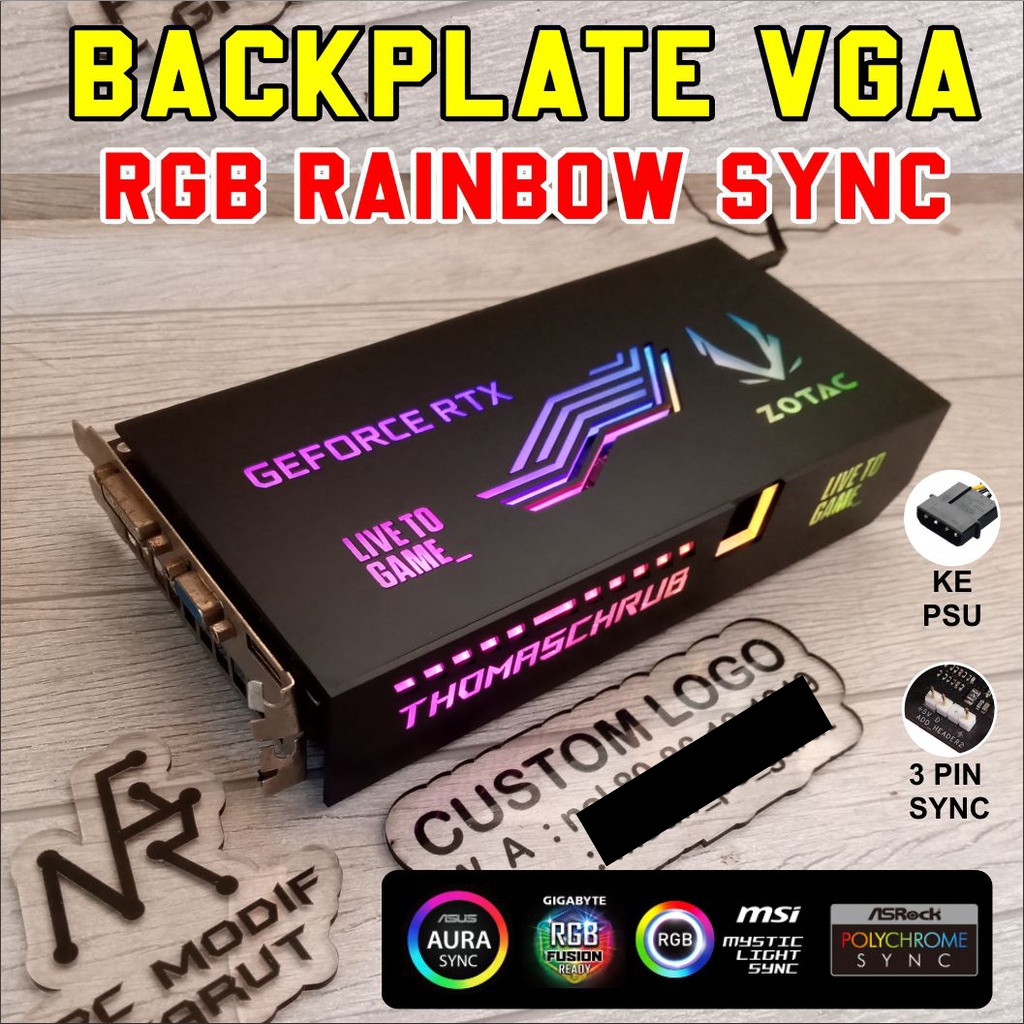 Jual Backplate Vga / gpu Full Cover Custom Logo | Shopee Indonesia