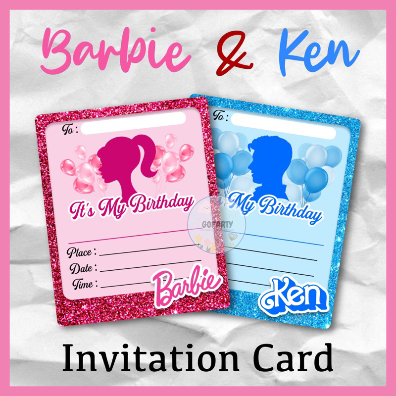 Jual BARBIE KARTU UNDANGAN INVITATION CARD ULANG TAHUN BIRTHDAY ...