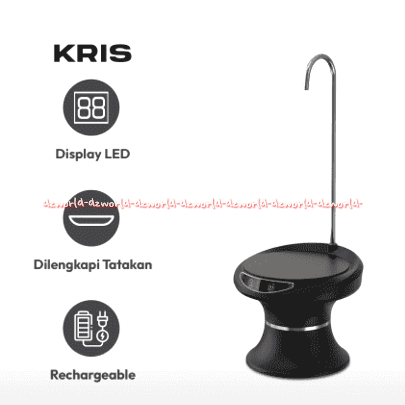 Jual Kris Galon Rechargeable With Tray Pompa Air Galon Dengan Tatakan ...