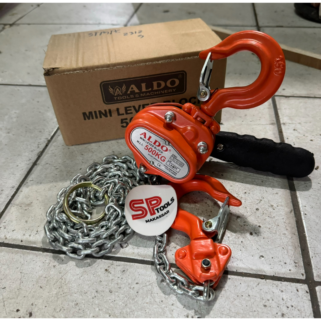 Jual LEVER BLOK MINI KATROL ANGKAT BARANG KECIL 500KG X 1.5 METER 1.5M ...