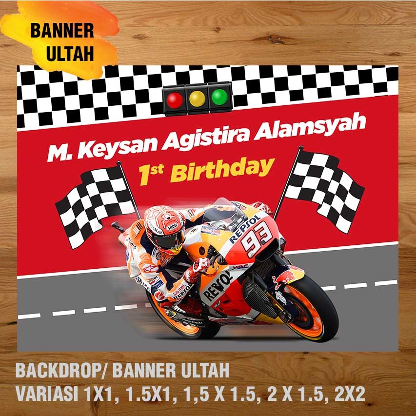 Jual MOTOR GP BANNER/ BACKDROP/ SPANDUK ULANG TAHUN UL-TAH | Shopee ...