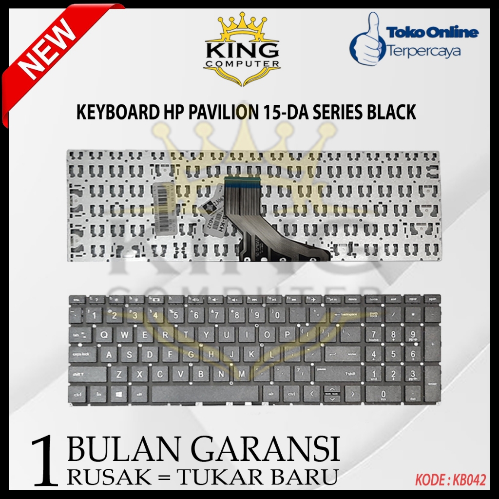 Jual KEYBOARD HP PAVILION 15DA 15-DA 15-DA0012DX 15-DB 15-DX 15-CX TPN ...