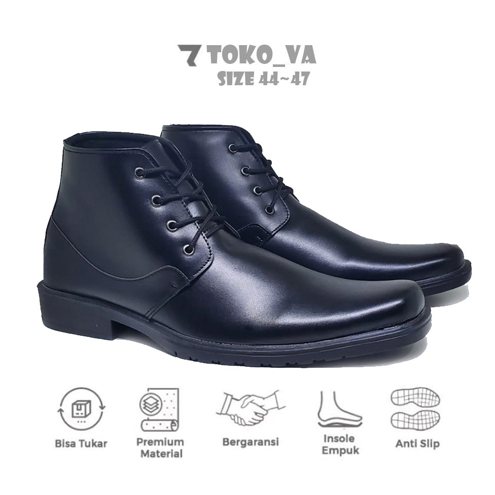 Jual Sepatu Pria Kulit Pdh ORIGINAL Boots Ukuran Jumbo Besar | No 43 44 ...