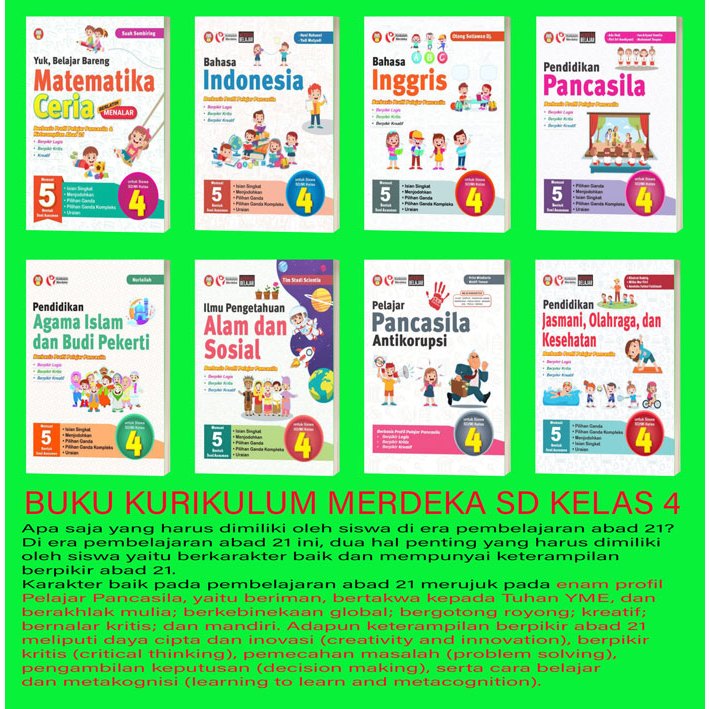 Jual Buku PAI/Matematika/Bahasa Indonesia/Pancasila/IPAS/Bahasa Inggris/Pjok/Antikorupsi SD/MI ...