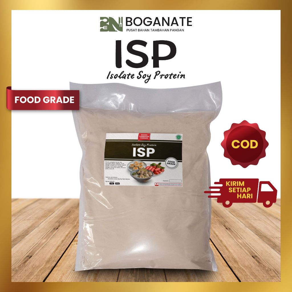 Jual ISP Food Grade 1kg - Isolated Soy Protein / Pengenyal, Penstabil & Pengikat lemak bakso ...