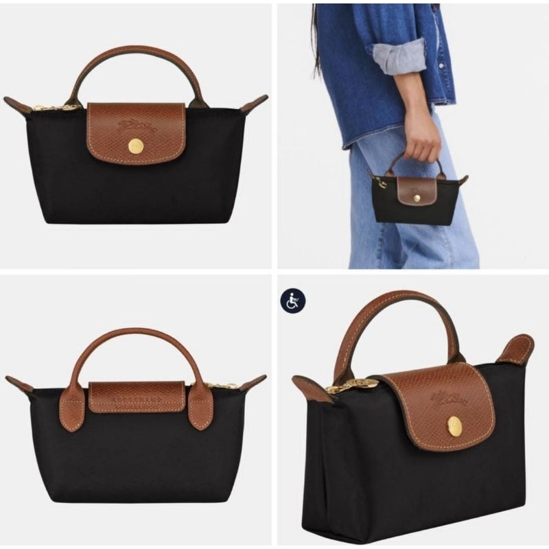 Jual LC Pouch Top Handle Black | Shopee Indonesia